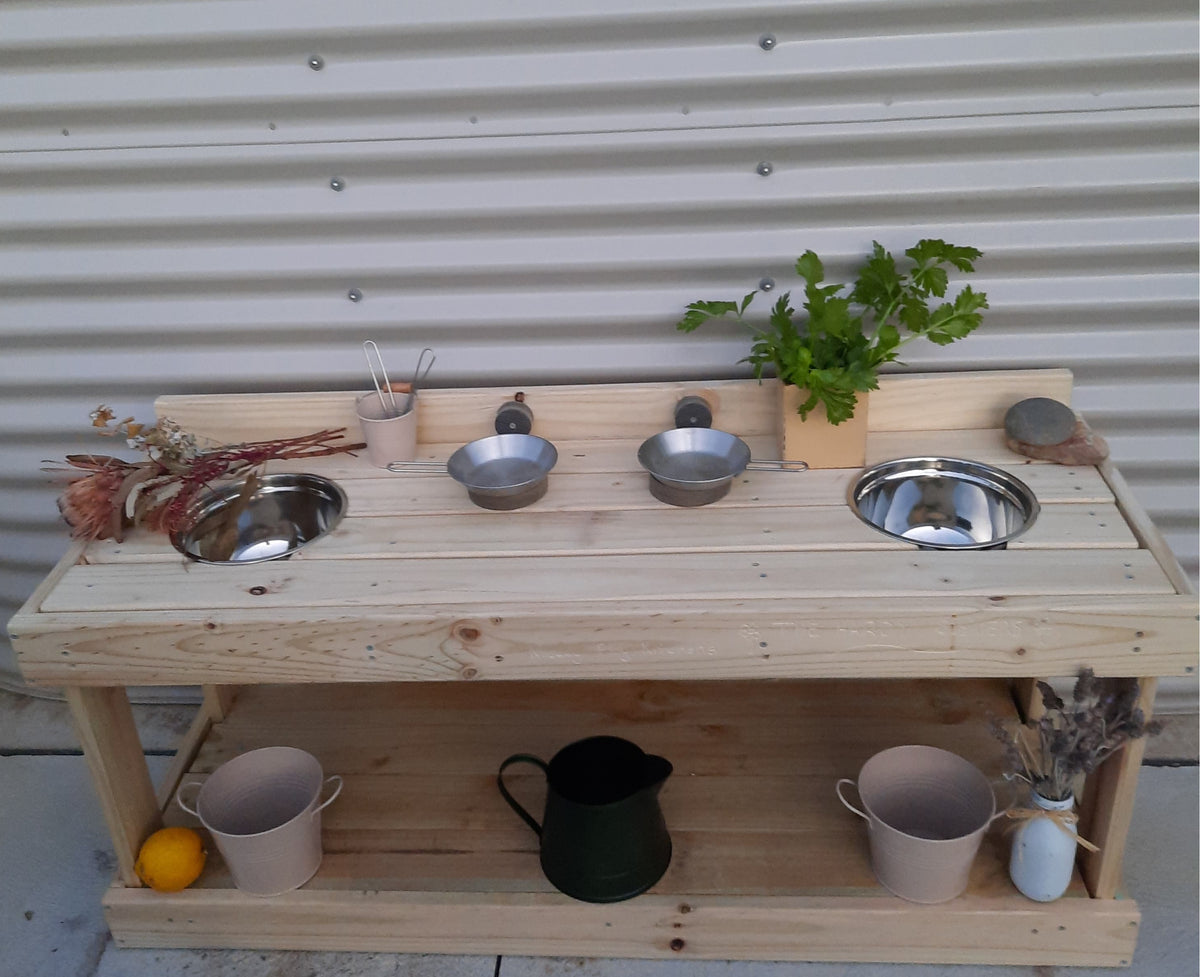 Mud Kitchen ~ with Bowls ~ 'Potion Play' Station ~ Sensory Table ~ Hot ...